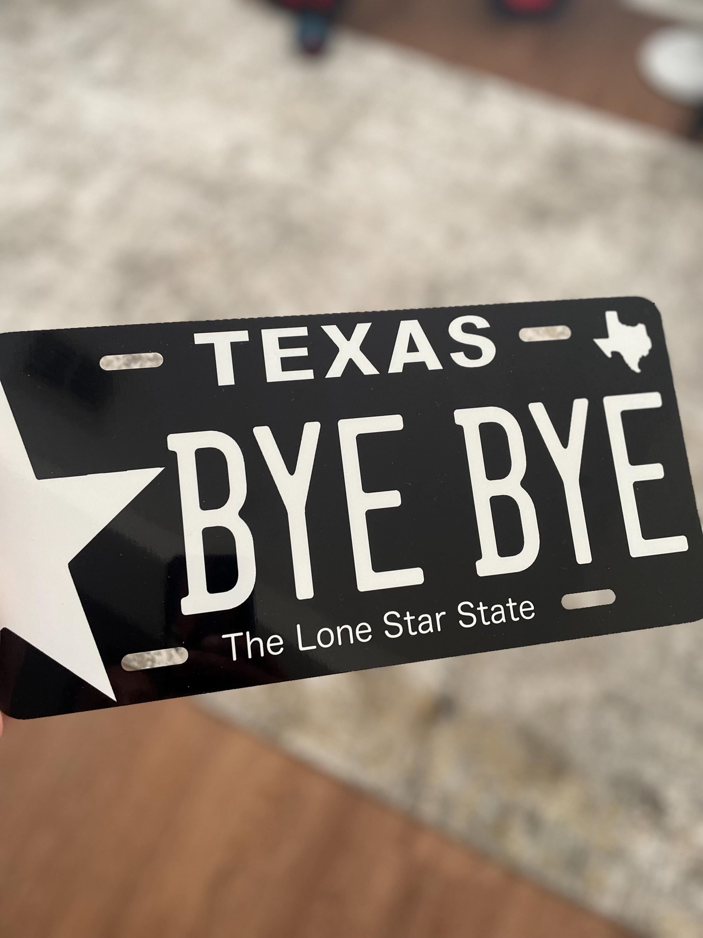12x6" Texas Personalized License Plate | Custom Text | Durable Long ...