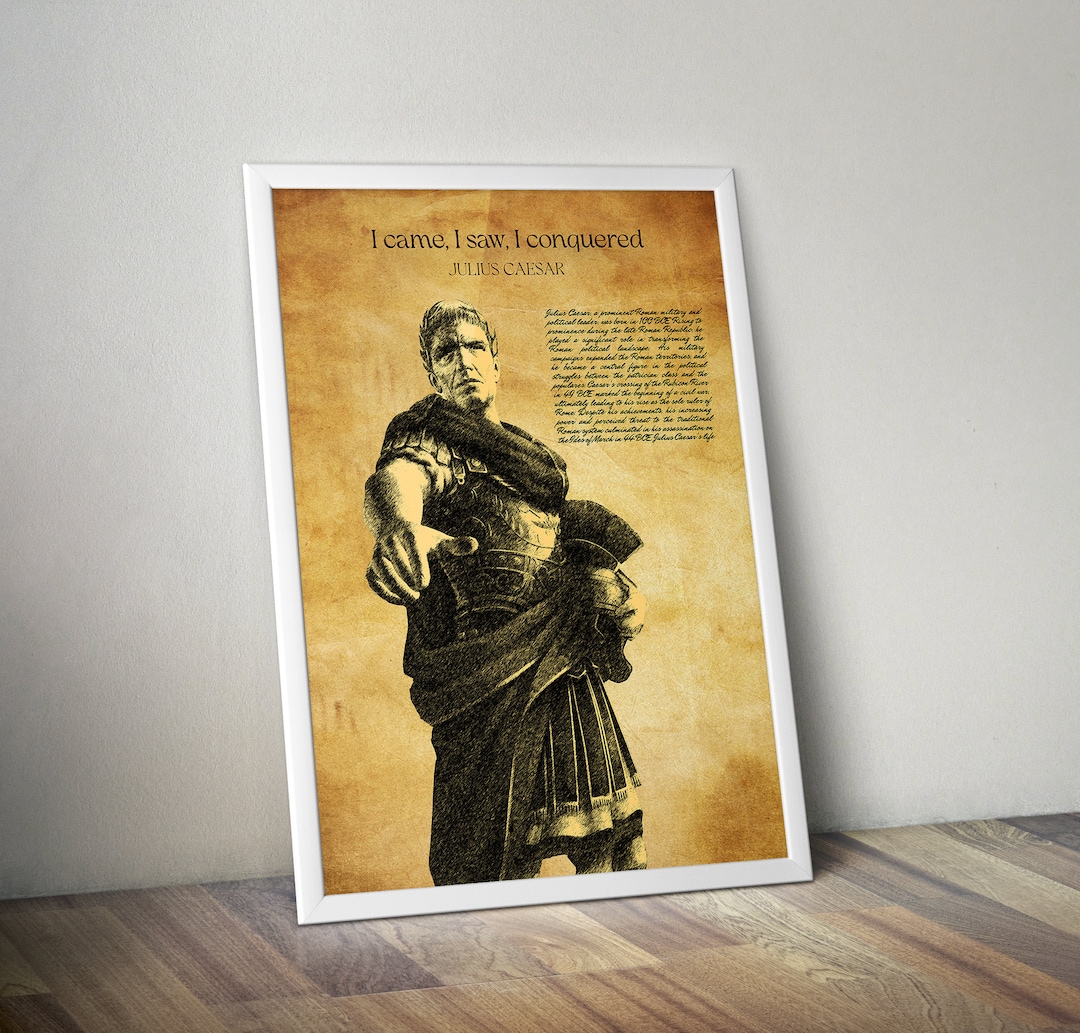 Julius Caesar Original Art Print - Photo Poster Gift Rome Emperor Gaius ...
