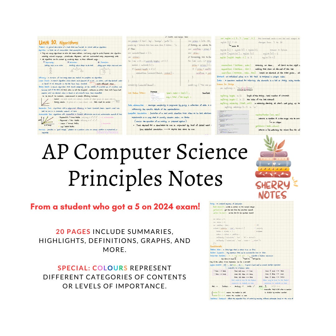 I Got 5! AP Computer Science Principles Notes From a Student Who Gets 5 ...