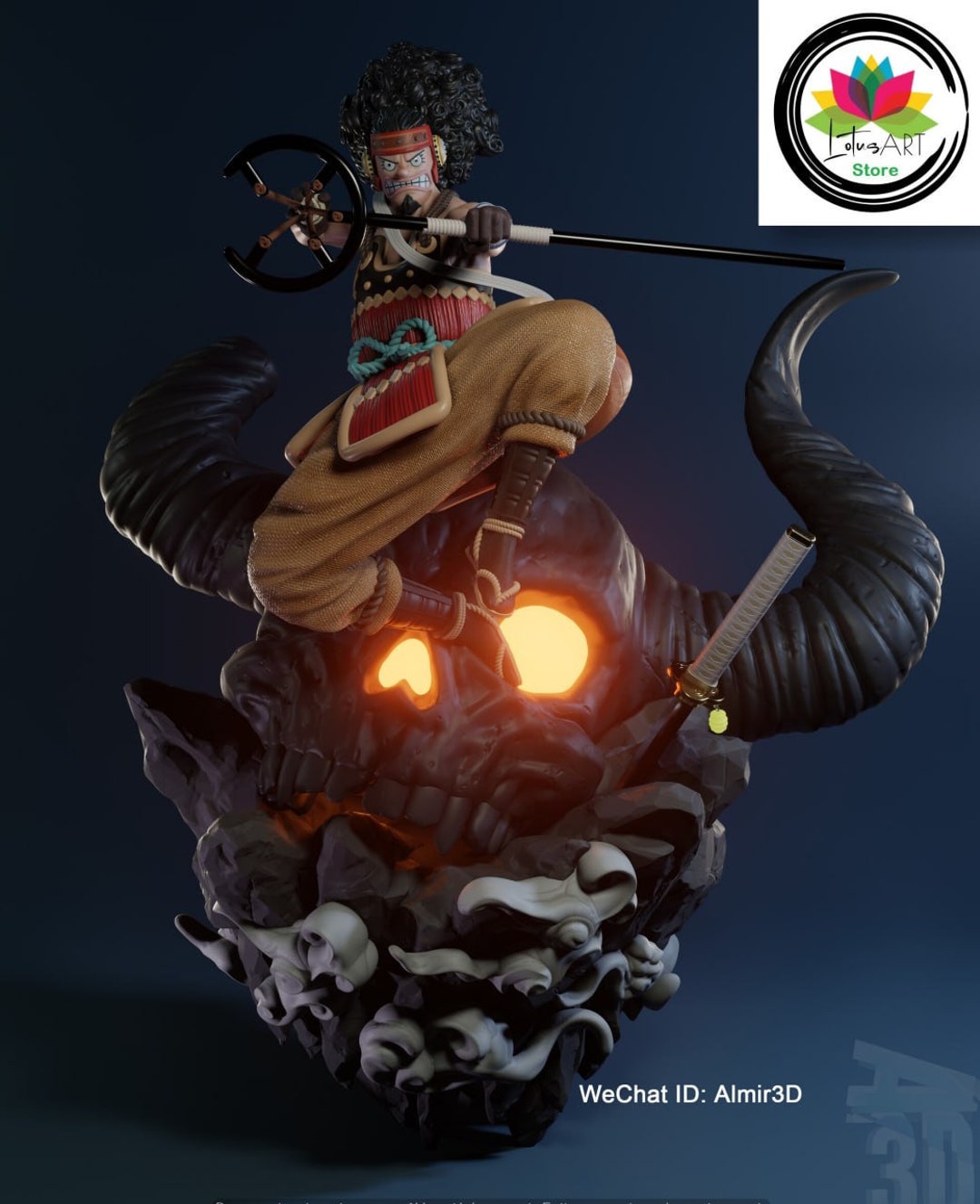 UNPAINTED Resin Figure / Fanart God Usopp/ 3D Printed Figure in High ...