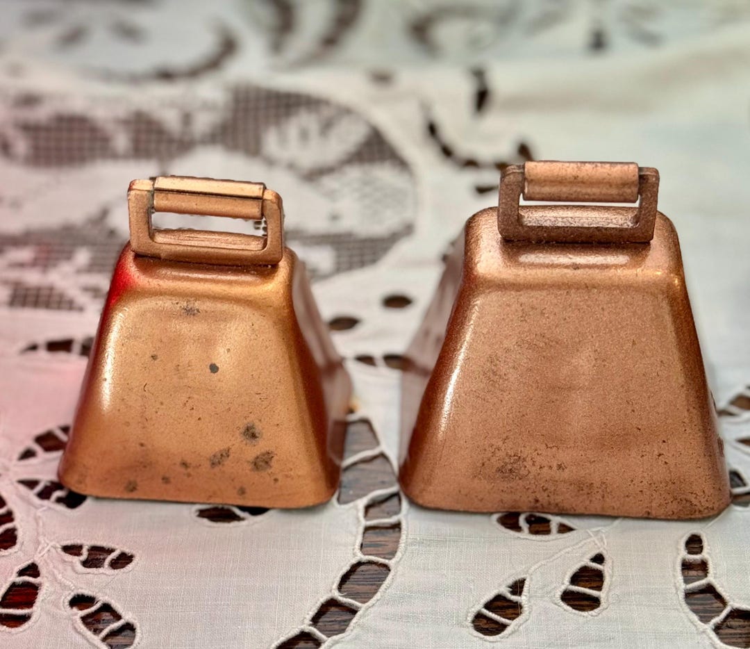 Copper Cowbell Set – Rustic Farmhouse Decor – Working Clappers - Etsy ...