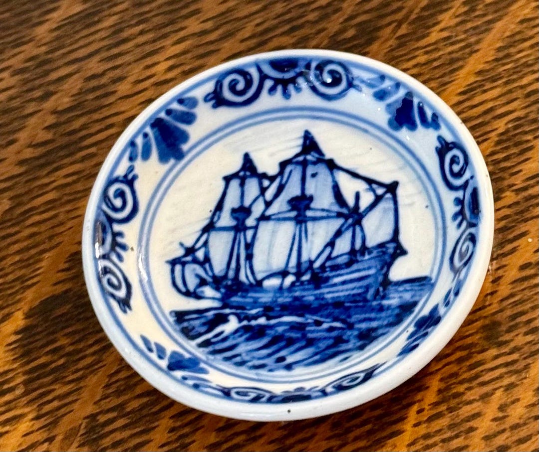 Miniature Delft Ship Dish. Hollands Delfts Blue. Hand Painted. 21A. - Etsy