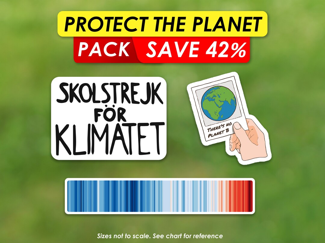 Save the Planet Sticker Pack Climate Stripes Climate Protection Climate ...