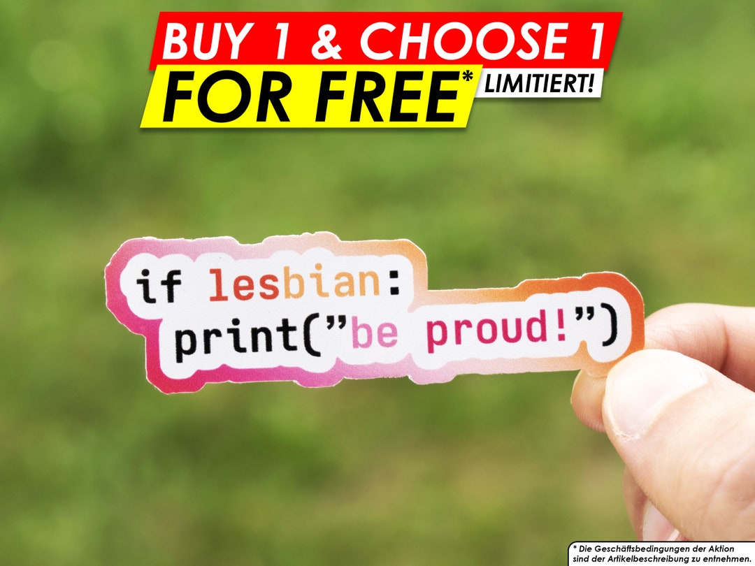 LGBTQ Lesbian Pride Sticker Be Proud Code Queer Gay Developer - Etsy