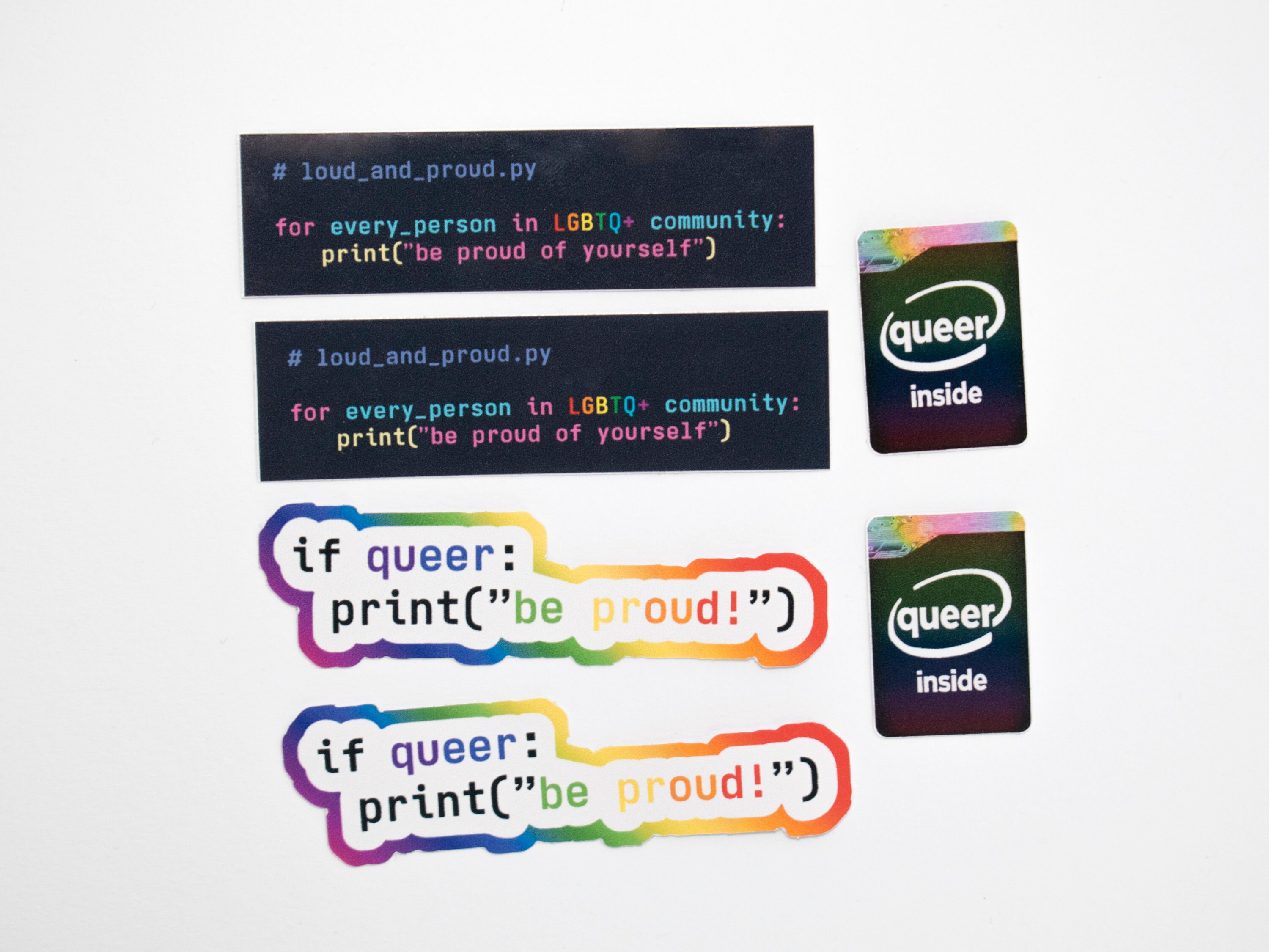 LGBTQ Queer Pride Sticker Pack Rainbow Code Stickers Trans Gay - Etsy