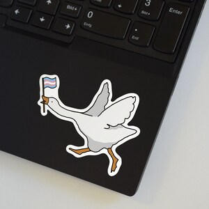 Goose Trans Flag Sticker Funny Pride Sticker LGBTQ Sticker Queer ...