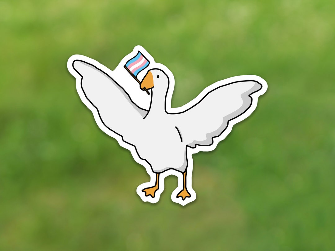 Goose Trans Flag Sticker Funny Pride Sticker LGBTQ Sticker Queer ...