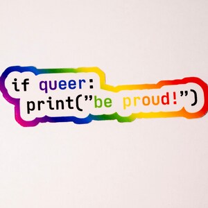 LGBTQ Queer Pride Sticker Pack Rainbow Code Sticker Trans Gay Coding Developer Programming ...