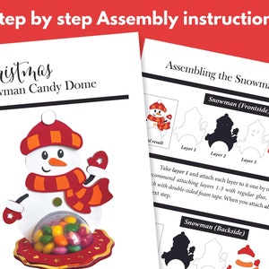 Christmas Snowman Candy Dome With Opening Mechanism, Snowman Candy ...