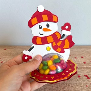 Christmas Snowman Candy Dome With Opening Mechanism, Snowman Candy ...