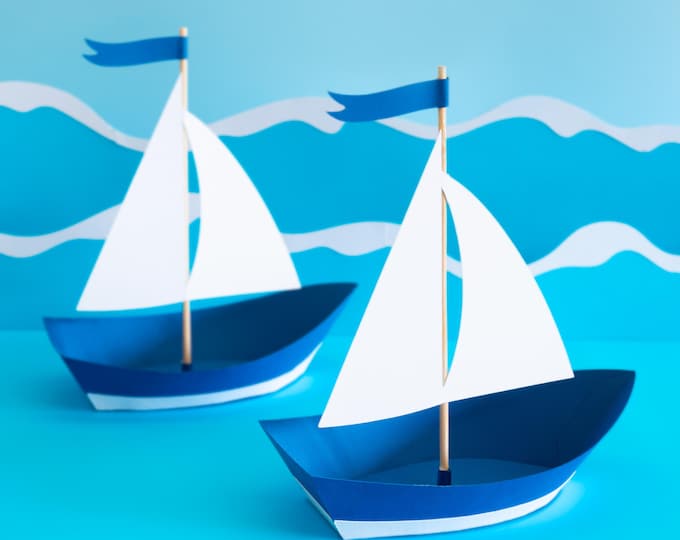 Papercraft Kit Sailboat 3d Paper Model Crafting Kit PDF Plans to Print ...