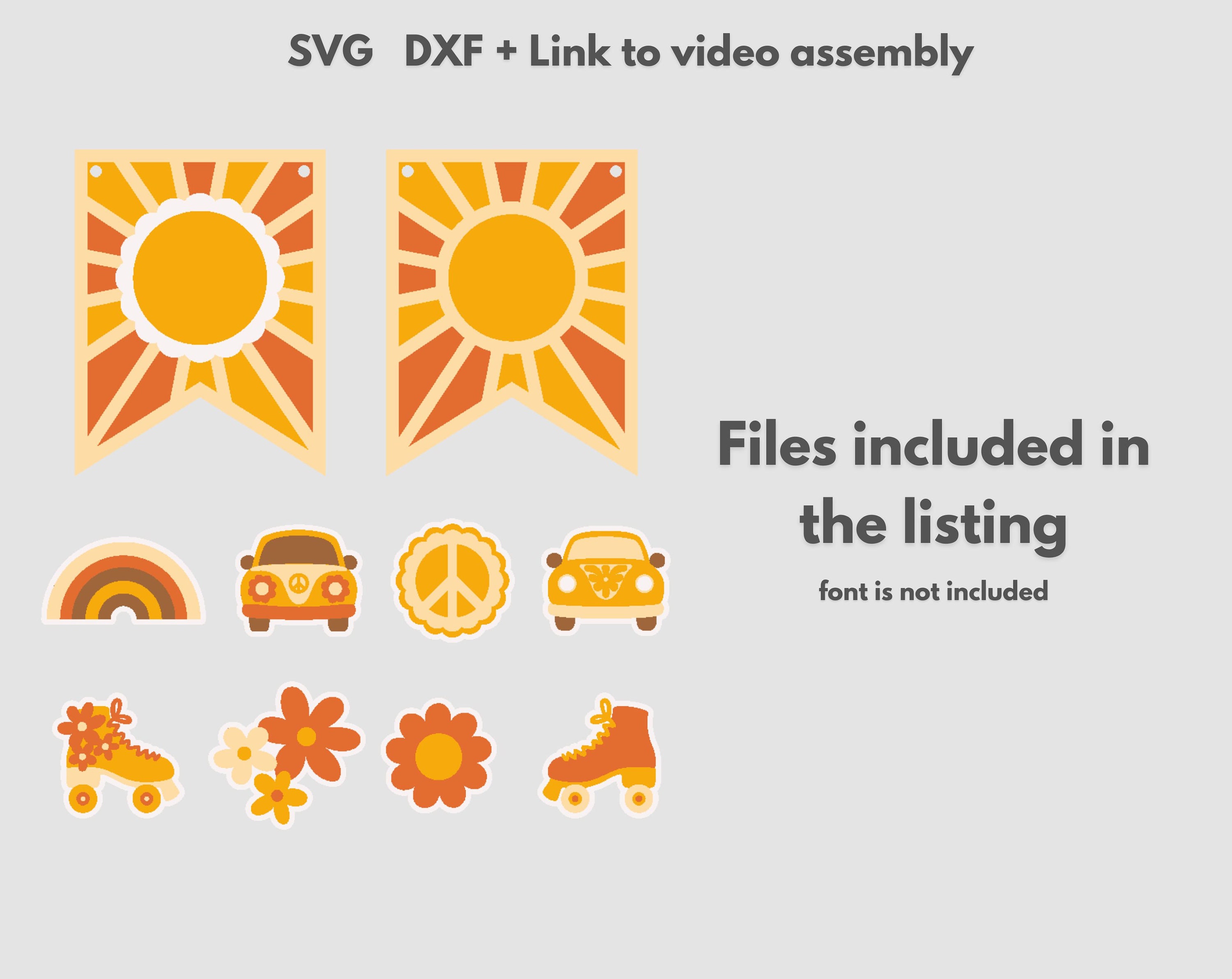 Retro Bunting Banners Svg, Bunting Flags Svg, Bunting Pennants for ...