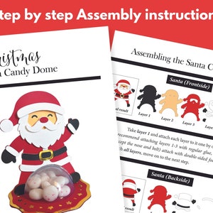 Christmas Santa Candy Holder SVG With Opening Mechanism, Santa Candy ...
