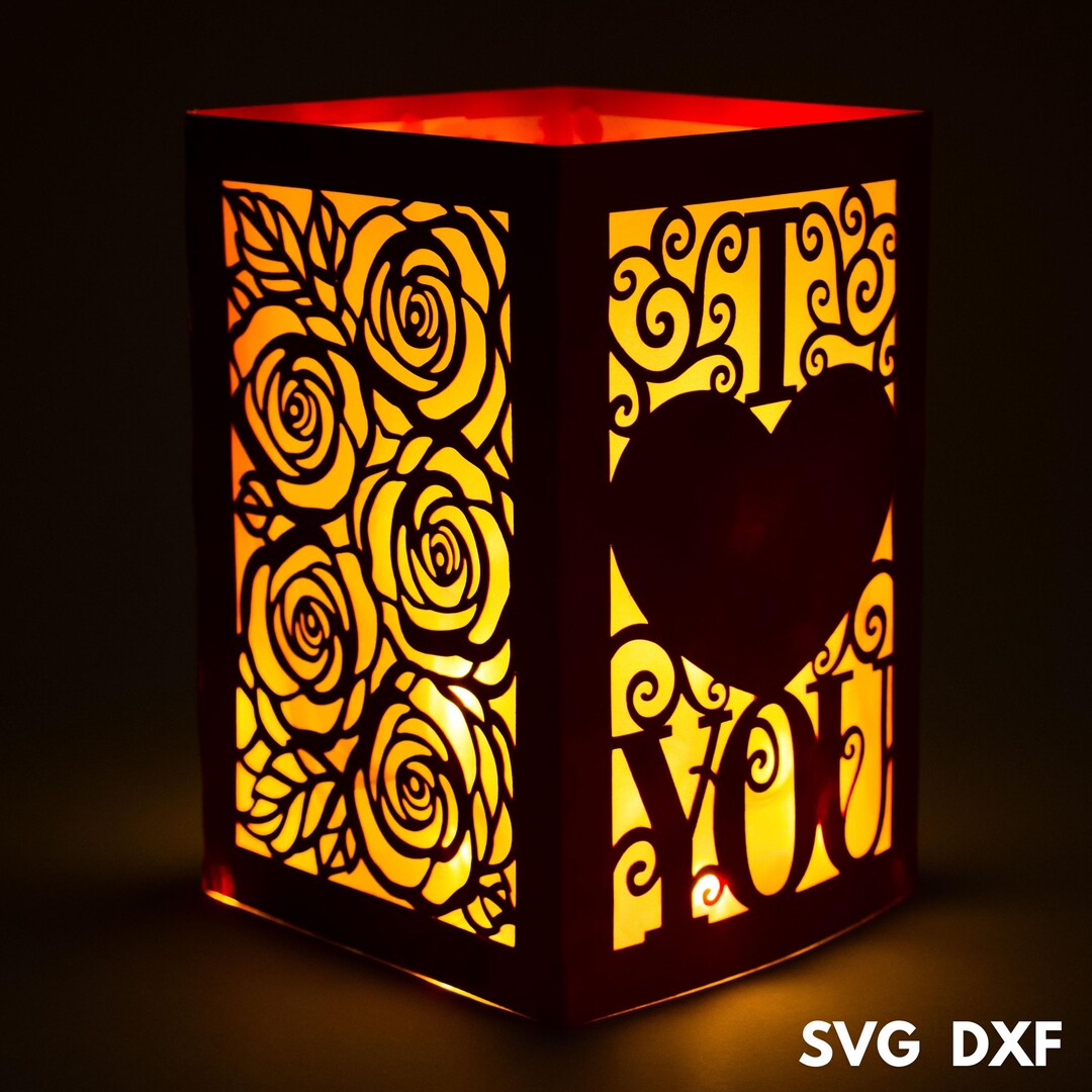 Valentines Day Lantern SVG, Valentines Lantern, Papercut Lantern ...