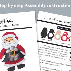 Christmas Santa Candy Holder Svg | Santa Candy Dome Svg Template ...