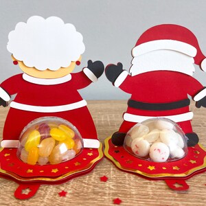 Christmas Candy Dome Svg Bundle, Santa Candy Dome Svg, Mrs Claus Candy ...