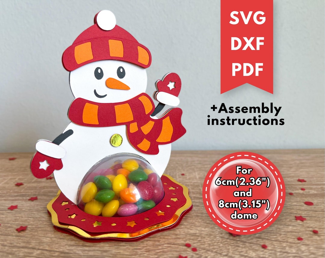 Christmas Snowman Candy Dome With Opening Mechanism, Snowman Candy ...