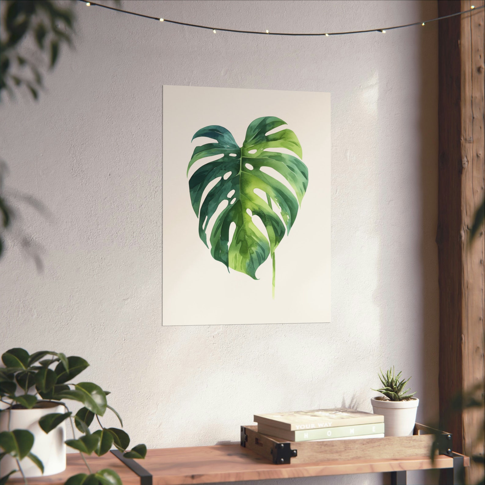 Monstera Watercolor Print, Botanical Watercolor Art, Tropical Wall Art ...
