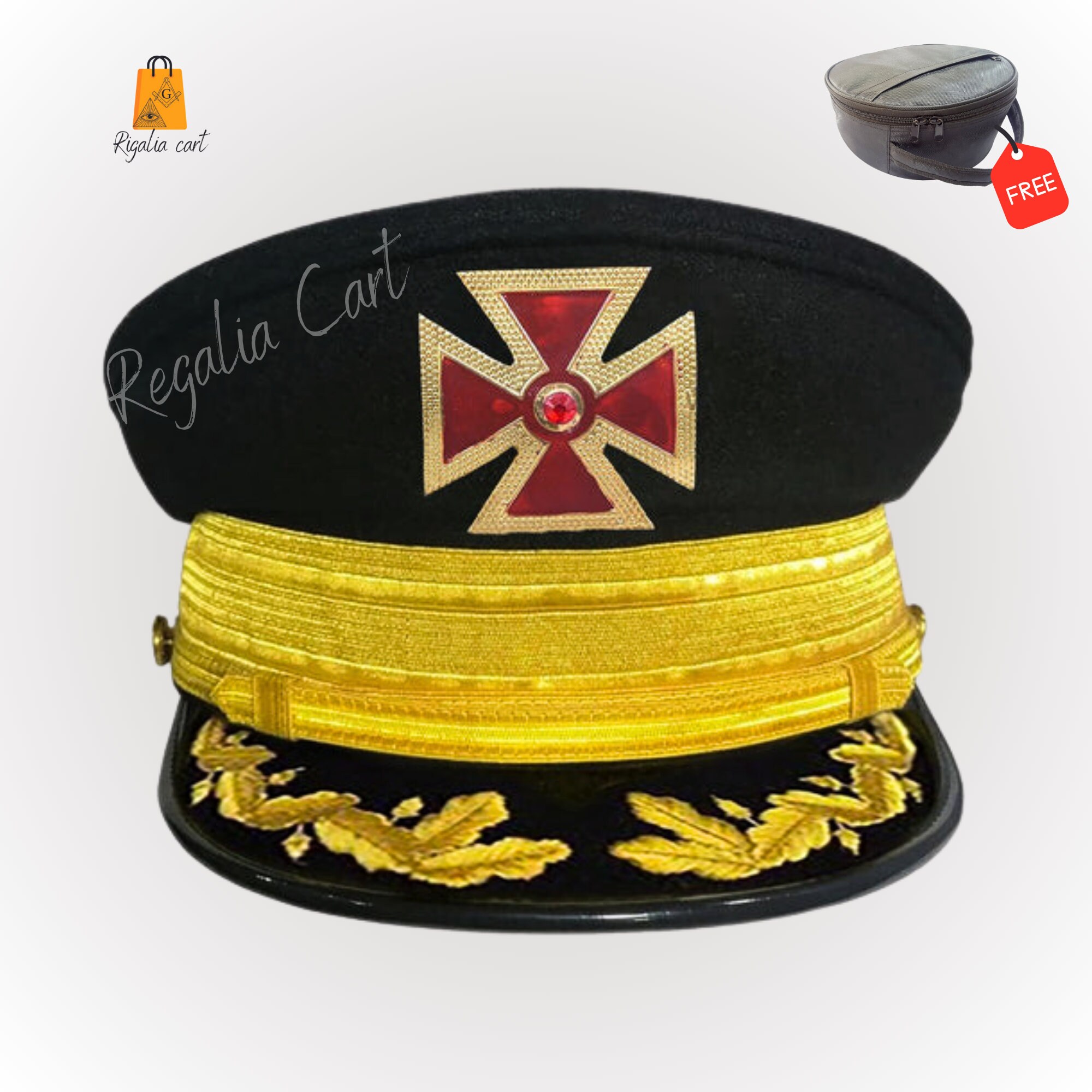 Masonic Knights Templar Dress / Military Fatigue Caps Handmade Vinework ...