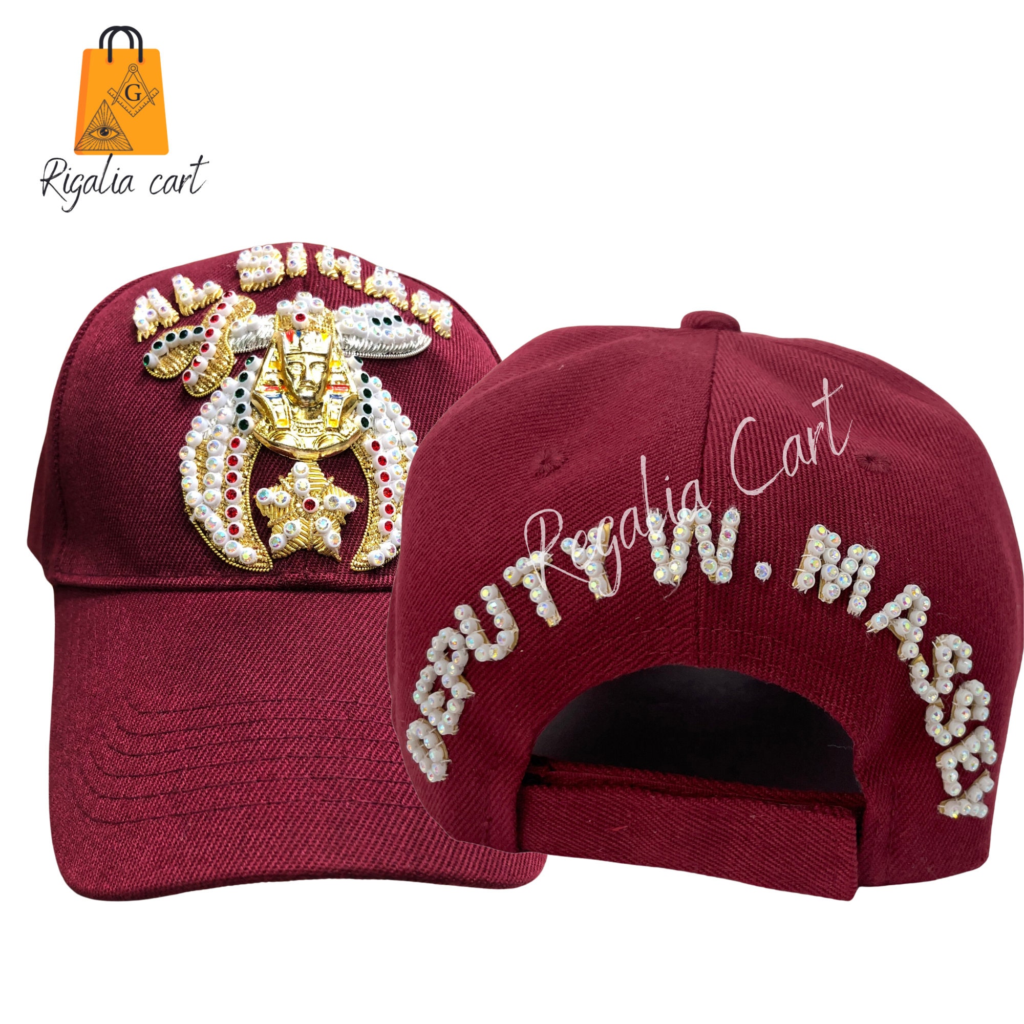 Shriner Cap, Masonic Shriners Hat All Colors Hand Embroidered Baseball ...