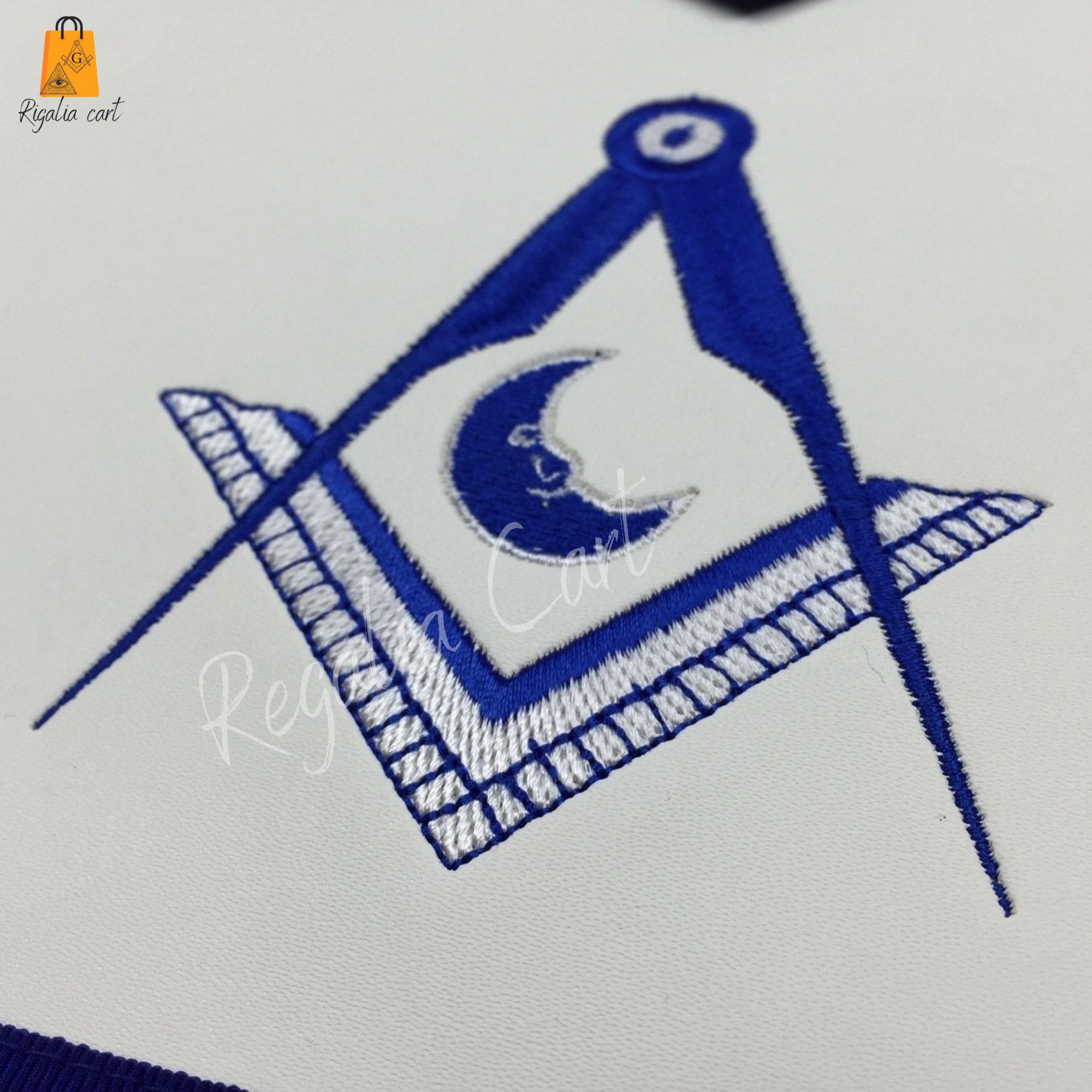 Masonic Officers Blue Lodge Officer Apron Set Royal Blue Ribbon Machine ...