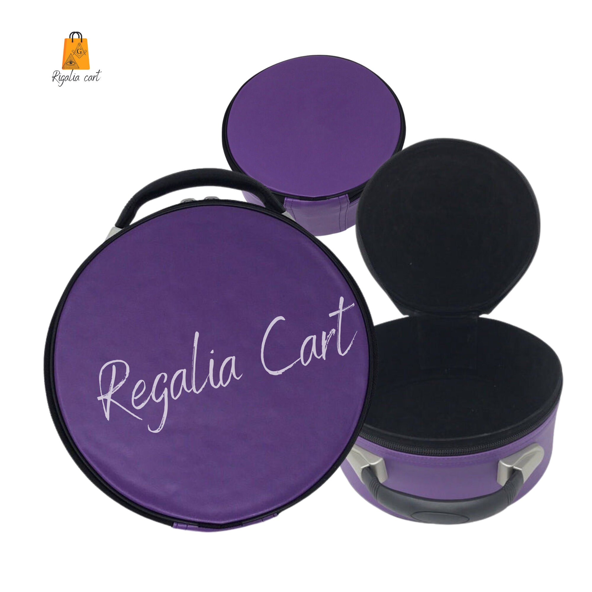 Masonic Crown, Cap, Hat Case Synthetic Leather Purple,blue,black,red ...