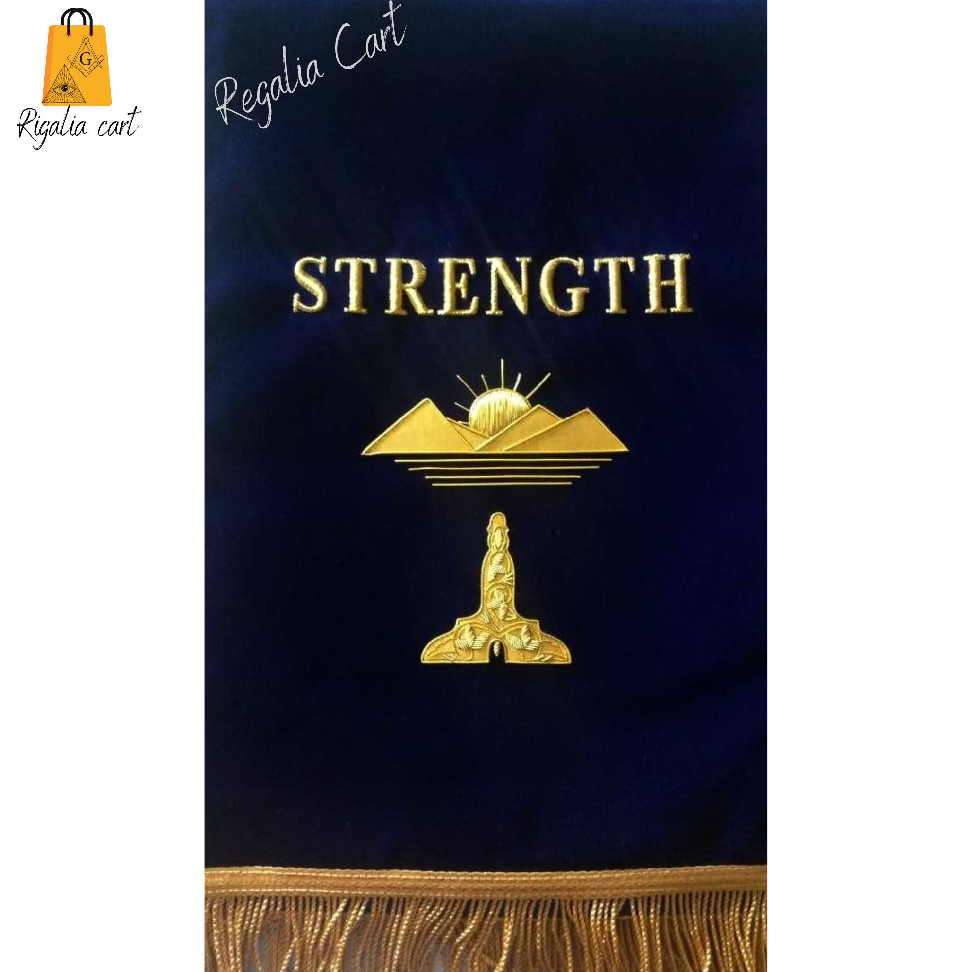 Masonic Blue Lodge Pedestal Covers Handcrafted on Velvet Set of Three ...