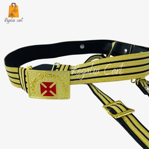 Knights Templar Sword Belts, Masonic Templar Past Grand Commander Black ...