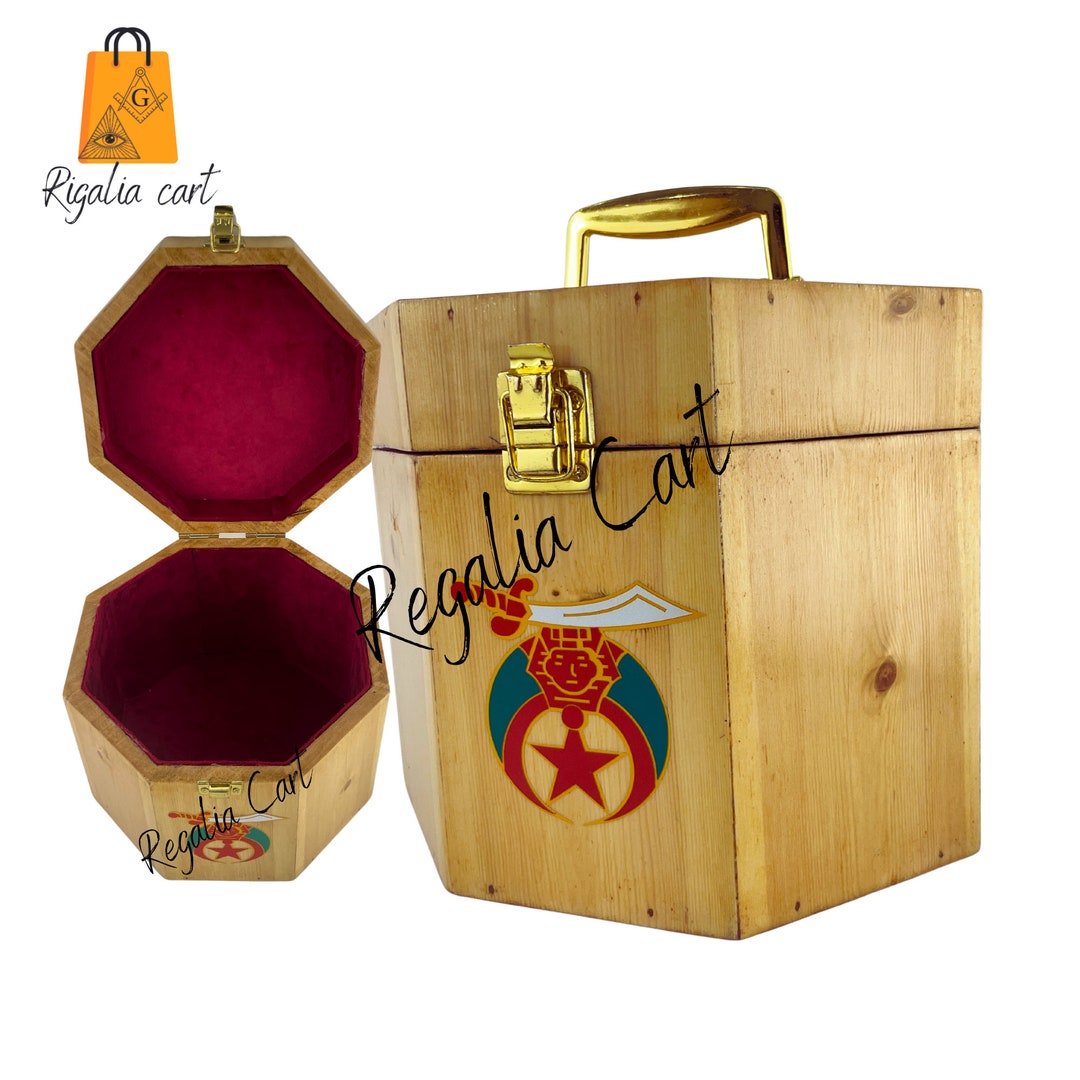 Shriner Fez Case Natural Pine Wood Case in Premium Quality With Royal ...
