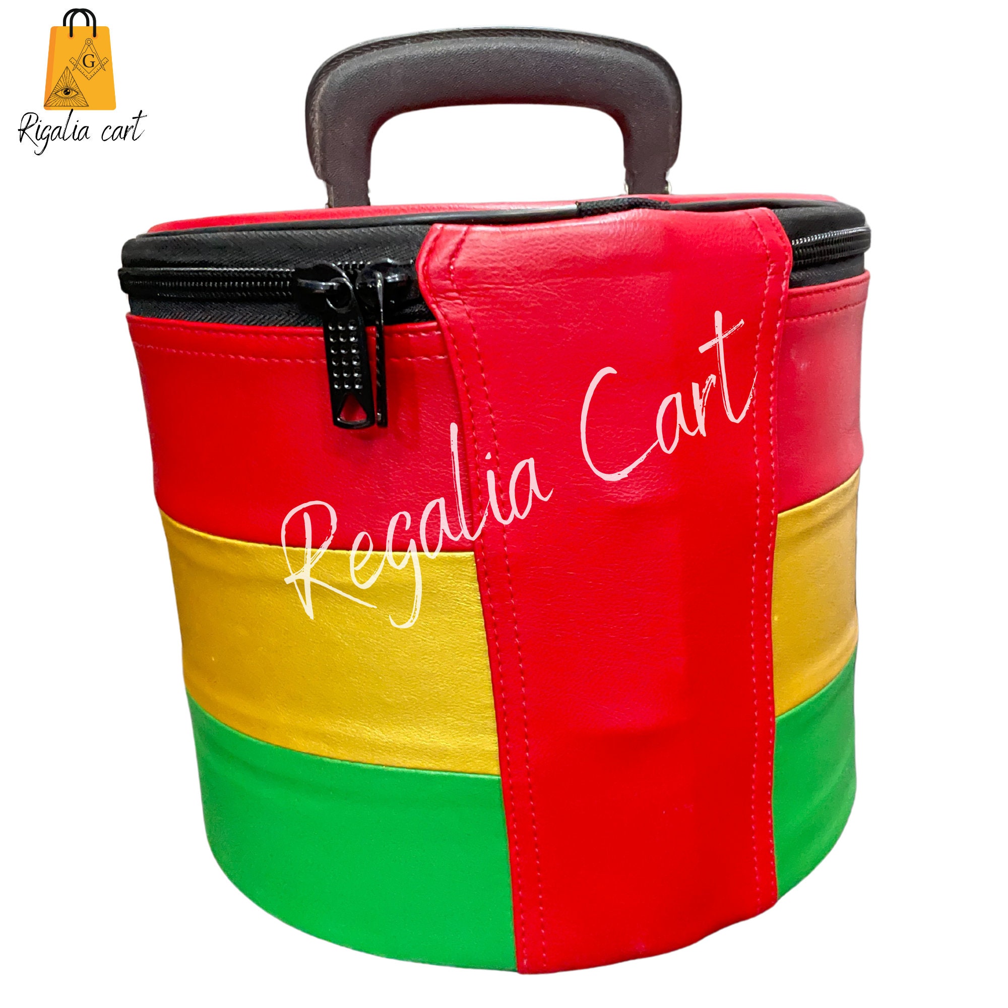 Shriner Fez Case Tri Color Hand Embroidered Shriners Pyramid Custom ...