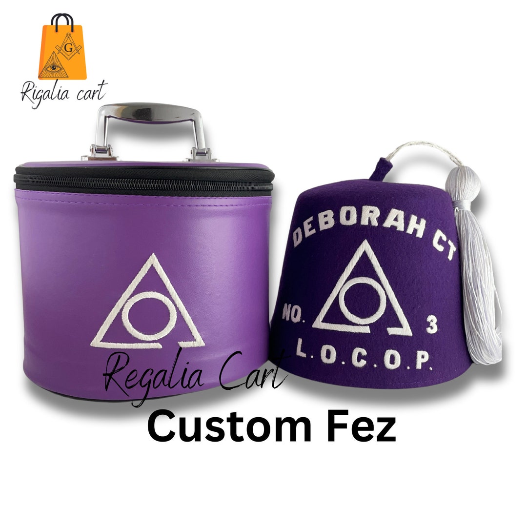 LOCOP Fez , Msonic LOCOP Fez Hat Purple Color Hande Embroidered Custom ...