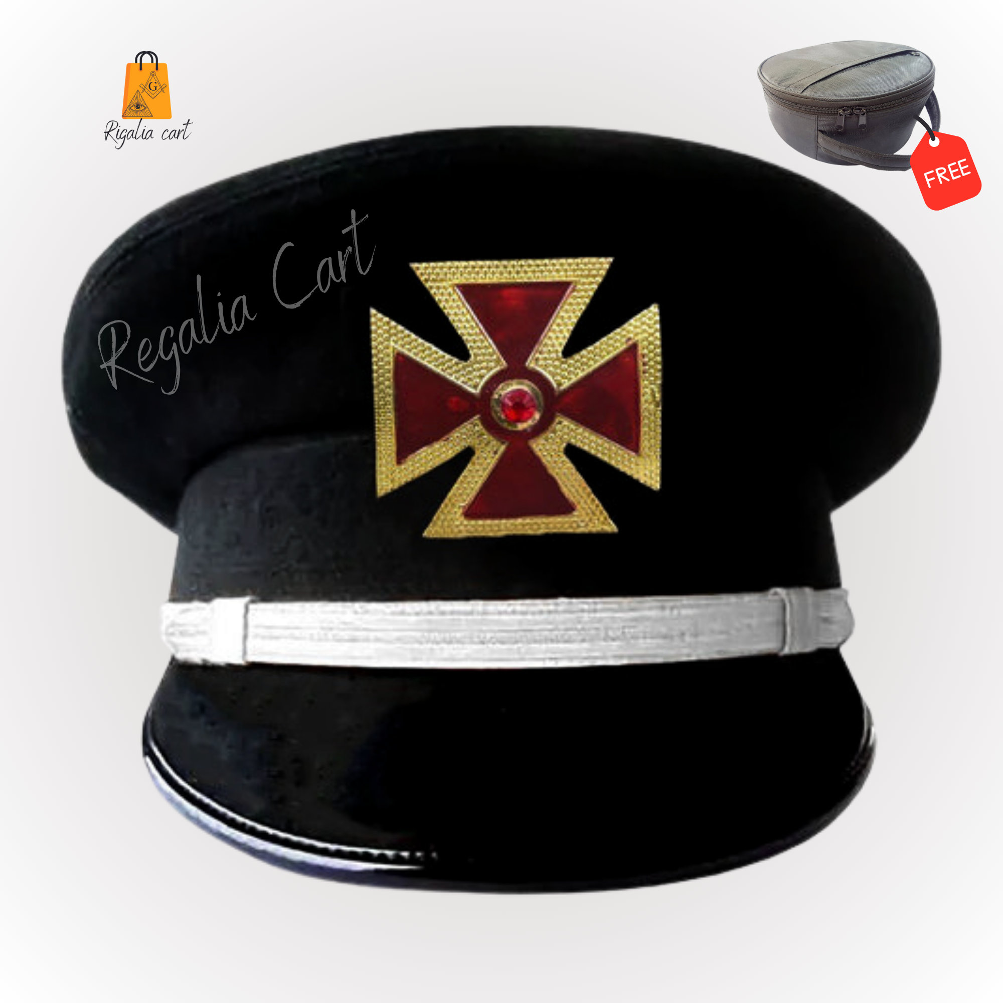 Knights Templar Dress Military Fatigue Cap Gold Braid With - Etsy