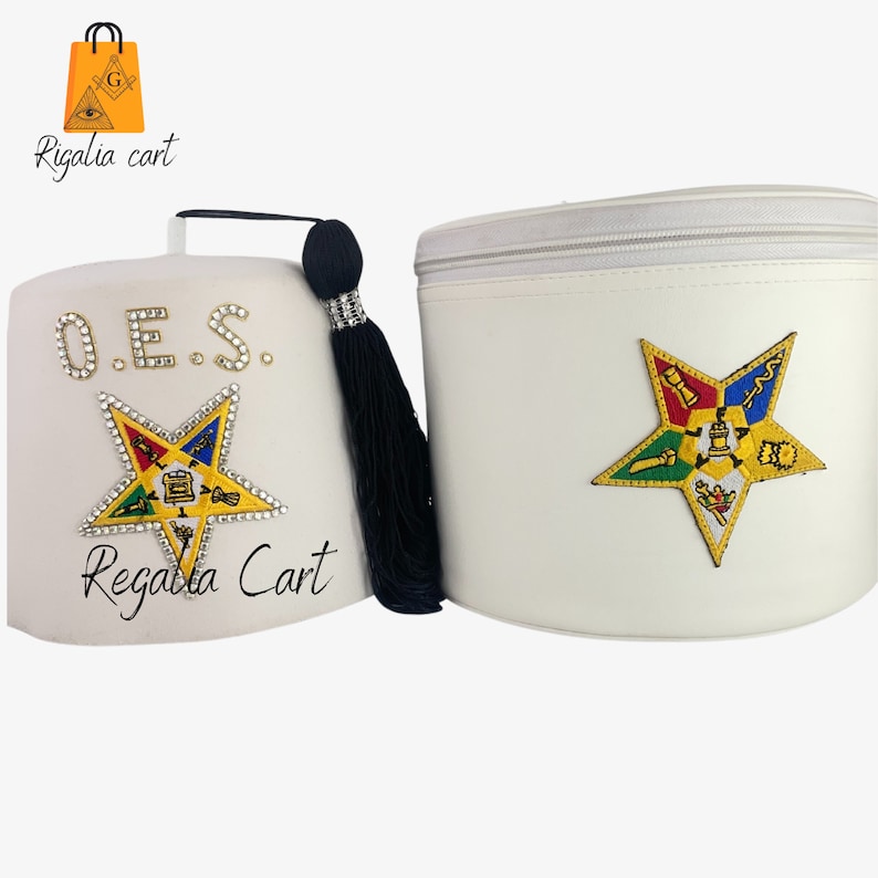 OES Fez, Masonic Order of Eastern Star Pure White Unique Style With ...