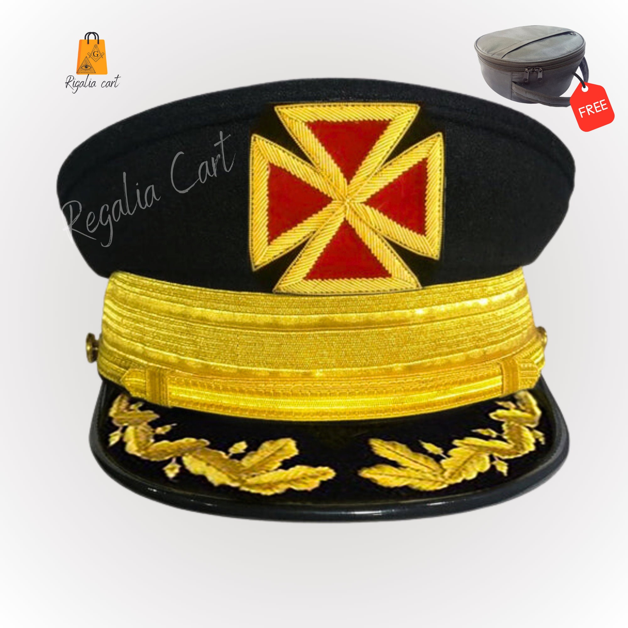 Masonic Knights Templar Dress / Military Fatigue Caps Handmade Vinework ...