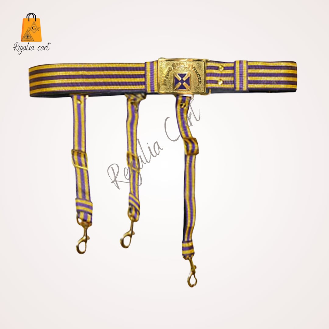 Masonic Past Grand Commander Knights Templar Commandery Regalia Belt ...