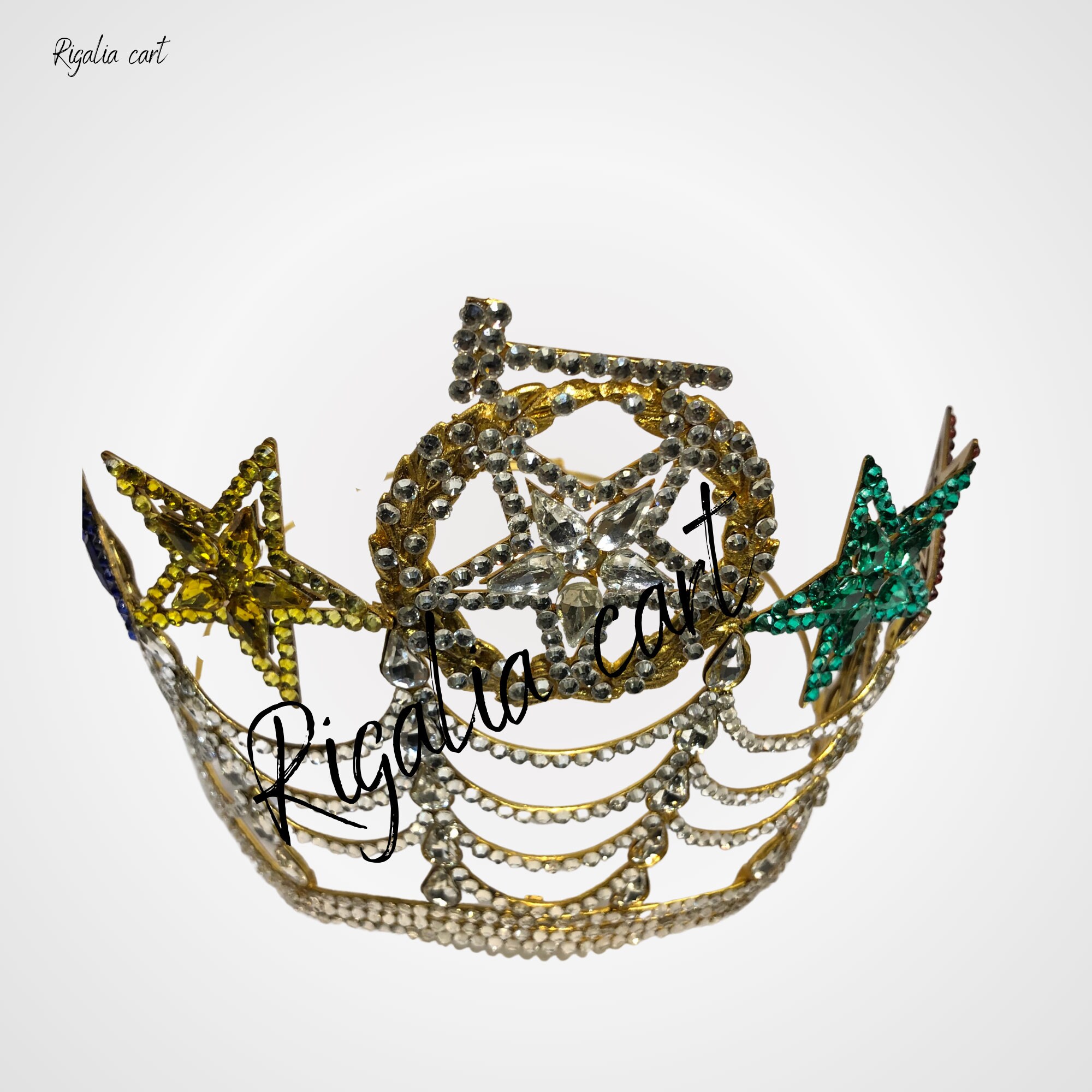 Masonic Grand Worthy Past Matron OES Crown in Gold Tone Big Size ...