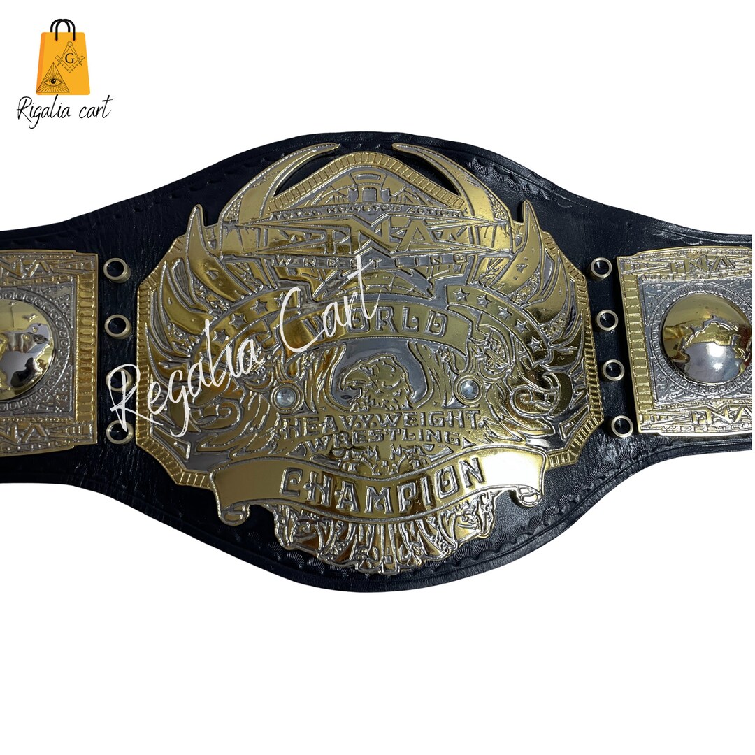 Official Midwest TNA Wrestling Championship Title Belt 4MM Thick Plate ...