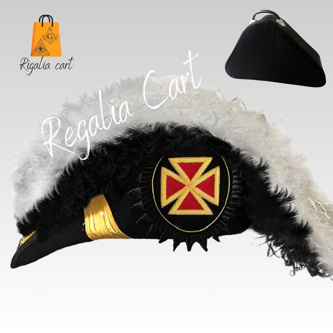 Grand Commander Knights Templar Commandery Chapeau - Black Underlayer ...
