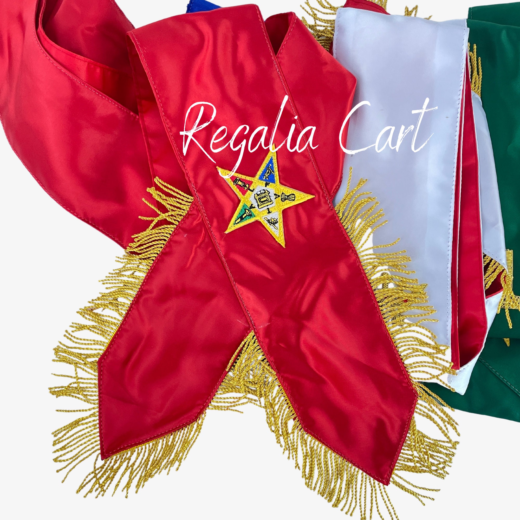 OES Sash, Masonic OES Sashes, Order of Eastern Star Complete Sash Set ...