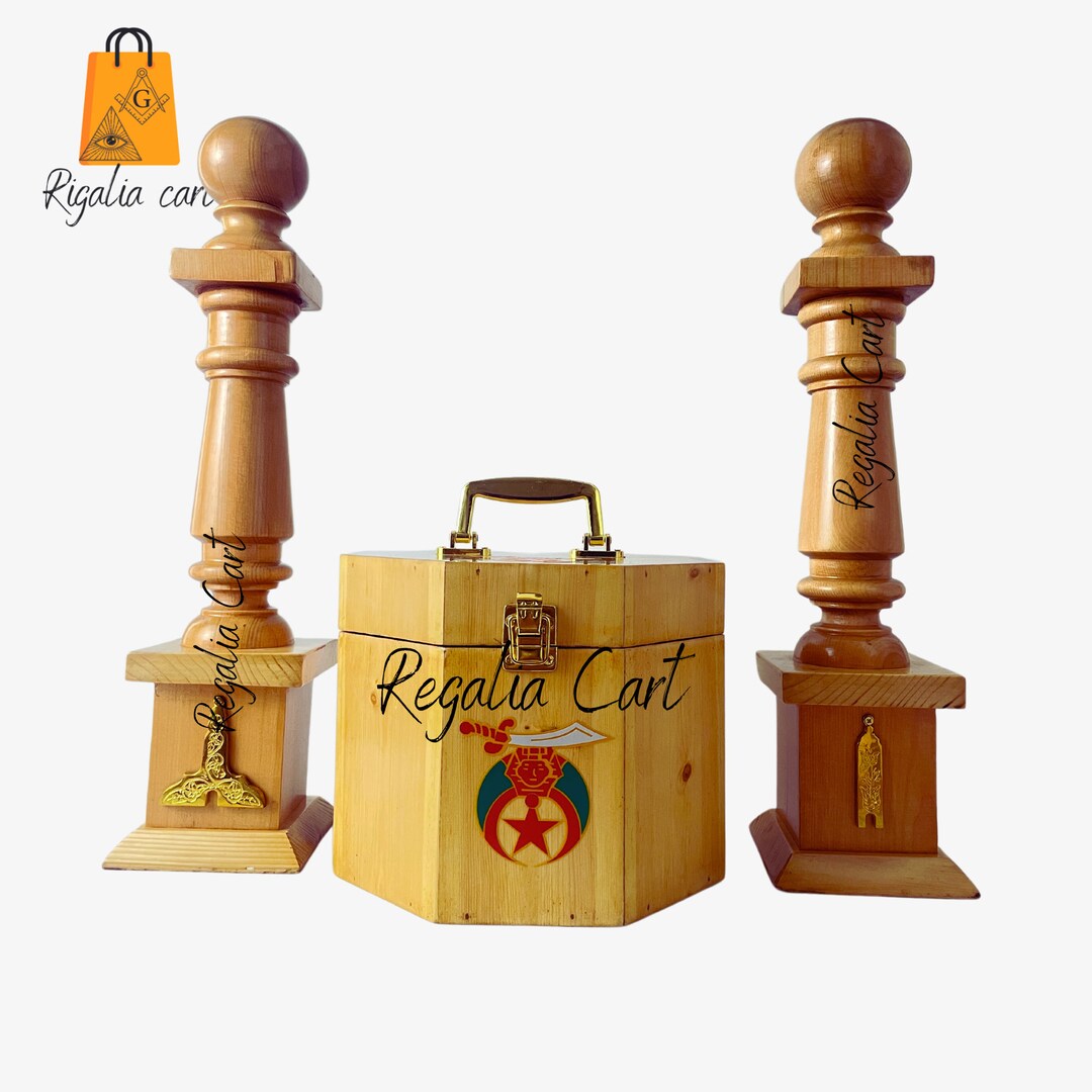 Masonic Columns, Masonic Senior Warden Junior Warden Columns and Wooden ...