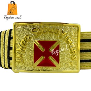Knights Templar Sword Belts, Masonic Templar Past Grand Commander Black ...