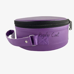 Masonic Crown Cap Case Round Shape Imitation White Leather 10'' Strap ...