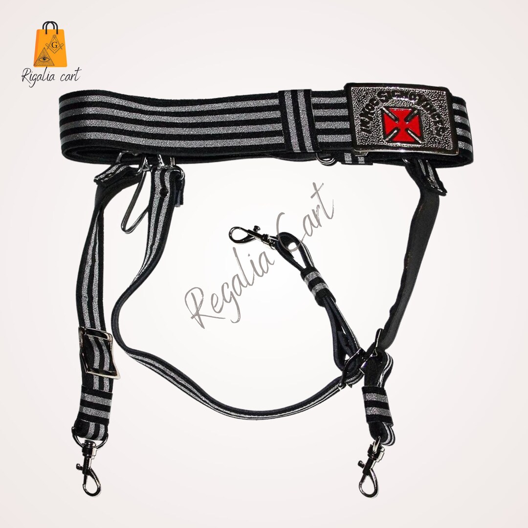 Knights Templar Past Grand Commandery Regalia Belt Purple Cross Silver ...