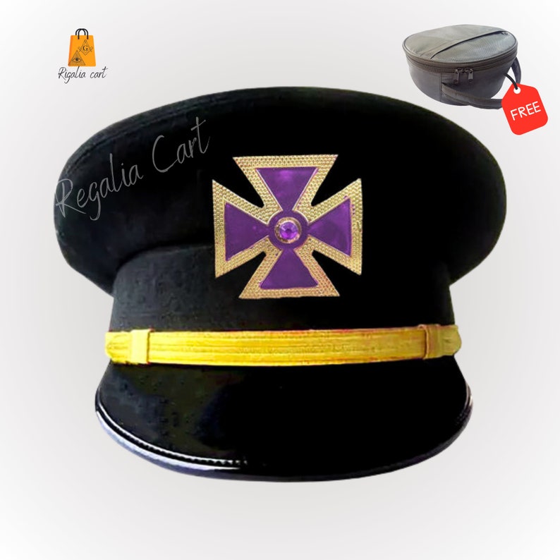 Knights Templar Dress Military Fatigue Cap Gold Braid With - Etsy