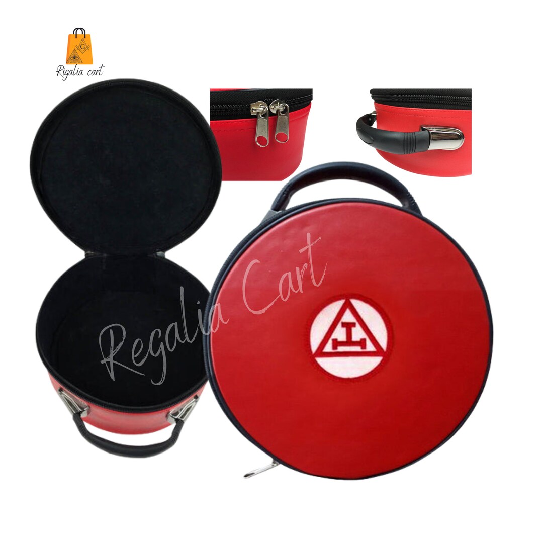 Royal Arch Chapter Crown Cap Case Red Triple Tau Insignia Case Red ...