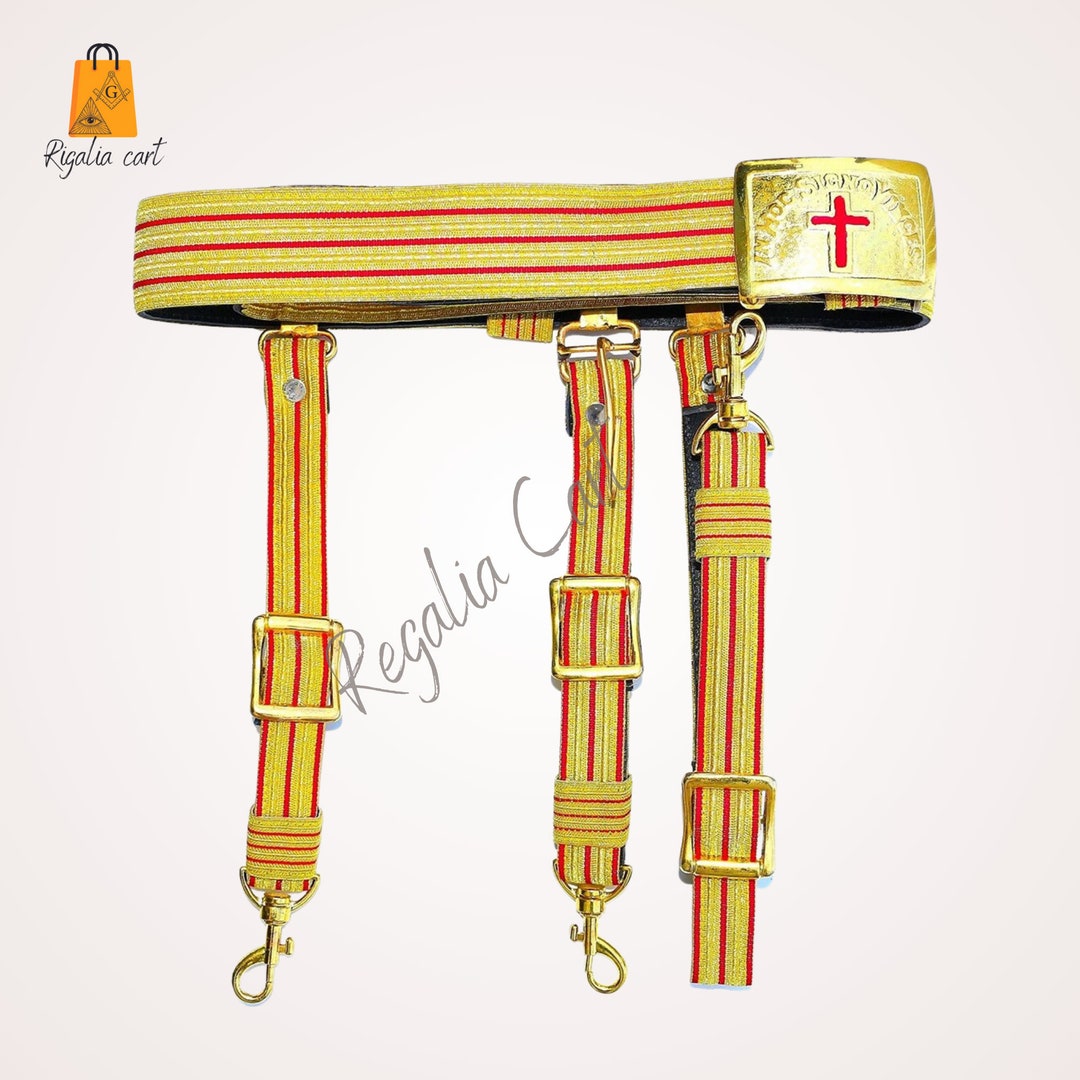 Knights Templar Sword Belts, Masonic Knight Templar Past Commander Red ...