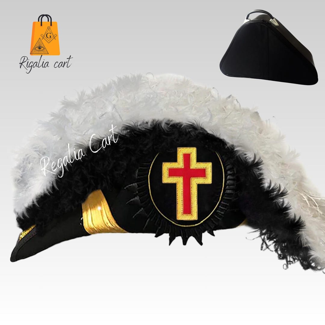 Eminent Commander Knights Templar Commandery Chapeau - Black Underlayer ...