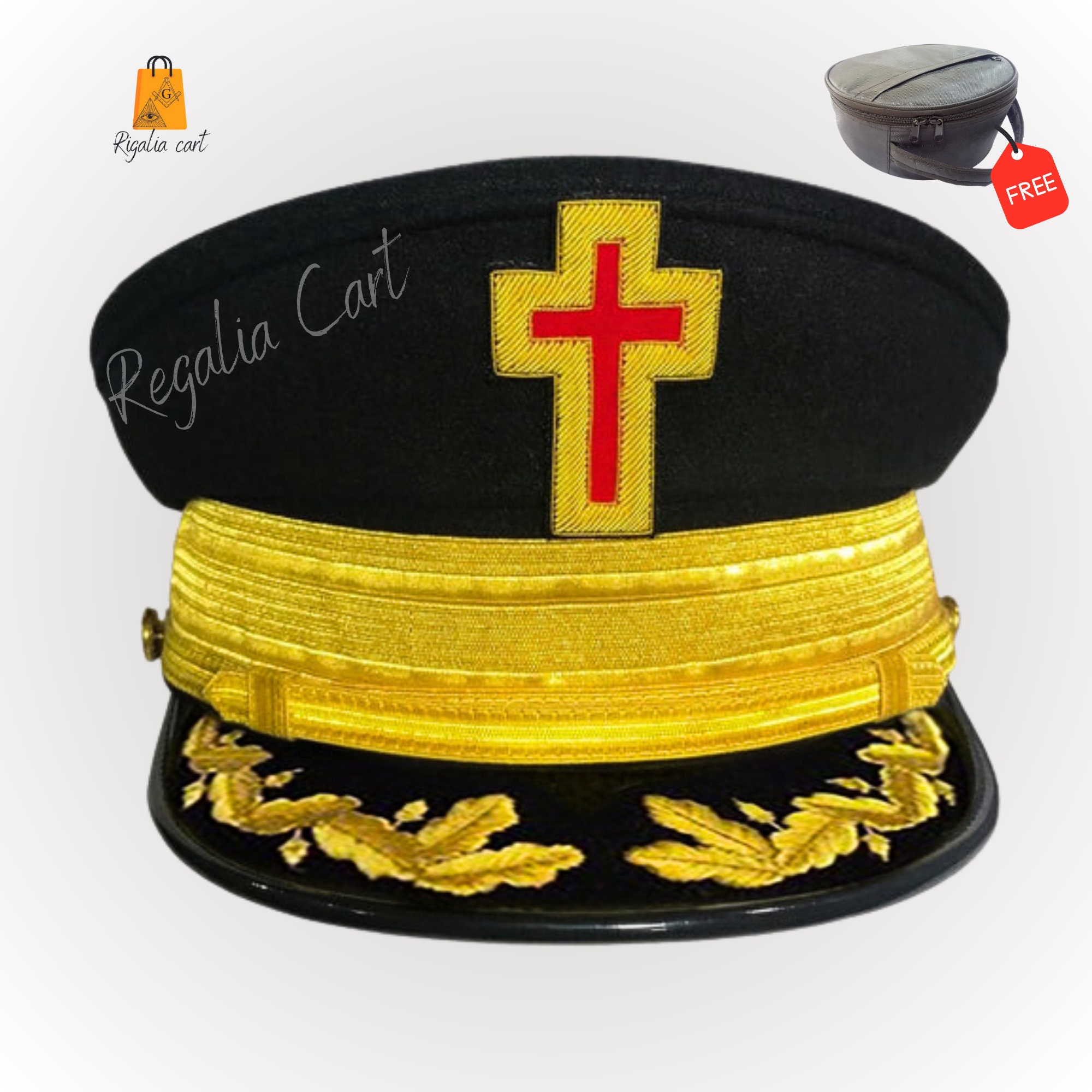 Masonic Knights Templar Dress / Military Fatigue Caps Handmade Vinework ...