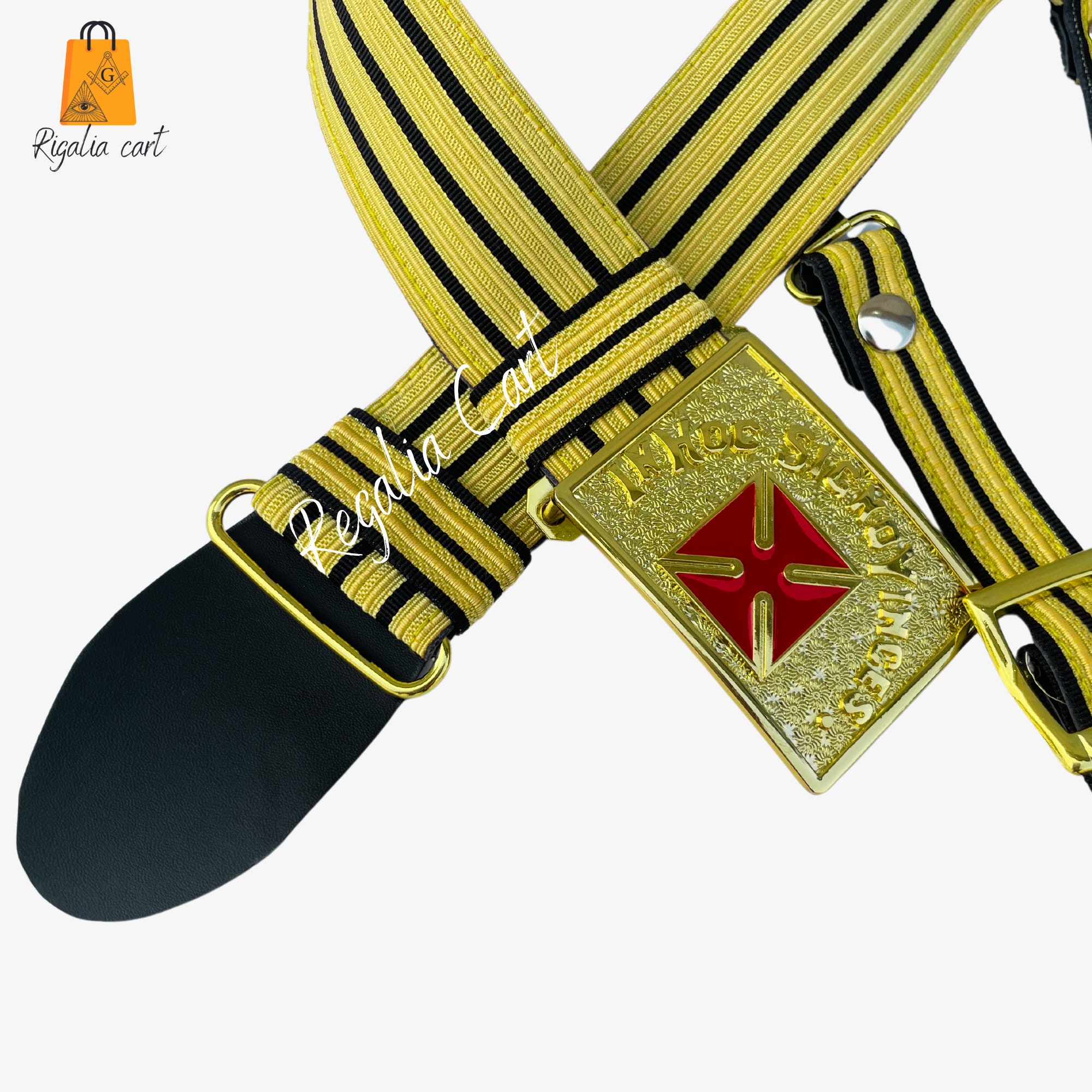 Knights Templar Sword Belts, Masonic Templar Past Grand Commander Black ...