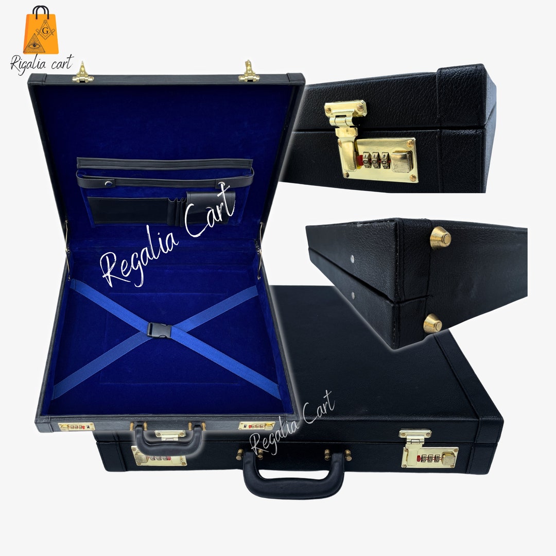 Masonic Briefcase, Masonic Regalia MMWM Mason Apron Hard Case, Masonic ...